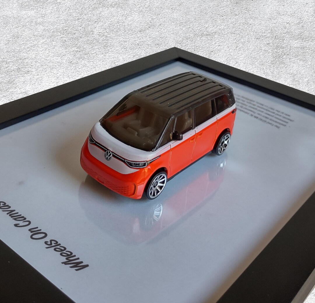 Volkswagen ID. Buzz 3D Car Poster | Retro Electric Van Wall Art | Cool ...