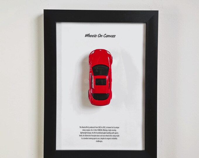 Mazda RX-8 3D Car Poster | Unique Rotary Engine Sports Car Wall Art ...