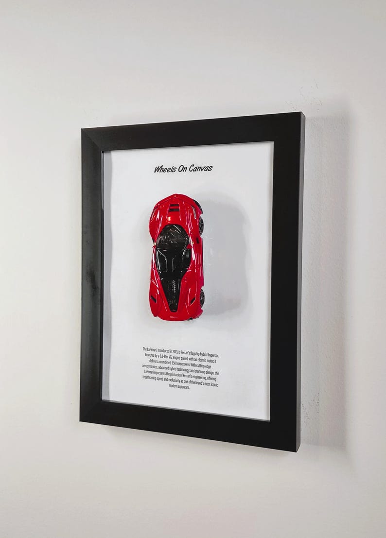 Laferrari 3D Car Poster Hybrid Hypercar Wall Art Cool Racing Gifts for ...