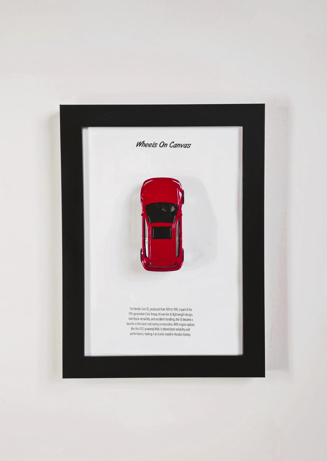 Honda Civic EG 3D Car Poster Iconic Hatchback Tuner Car Wall Art | Cool ...
