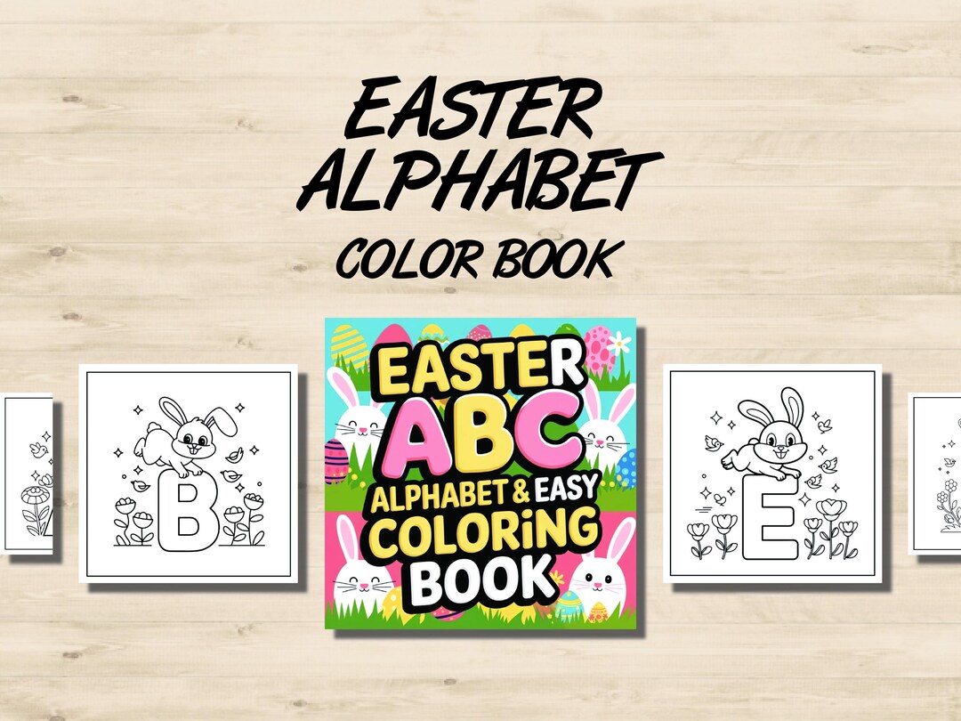 Easter Alphabet Coloring Book for Kids – 26 Printable A-Z Pages ...