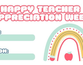 Early Childhood Educators' Day Gift Tag, Thank You Gift Tag, Teacher ...