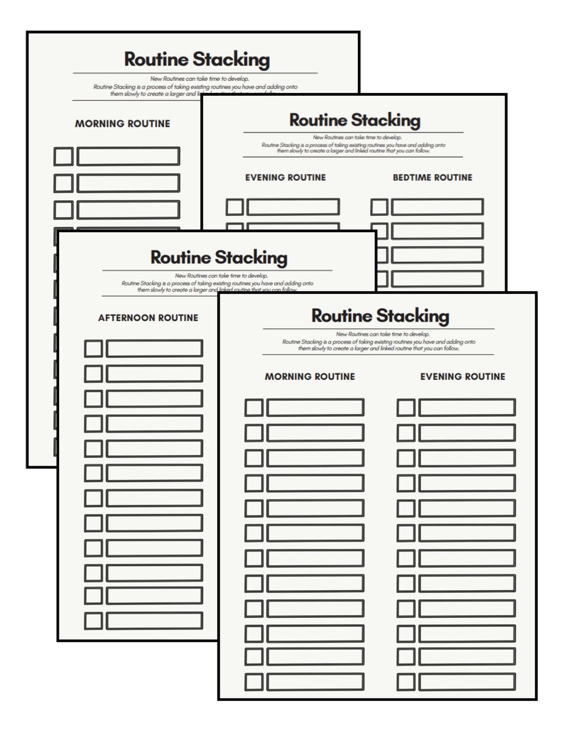 Routine Stacking Sheet - Etsy