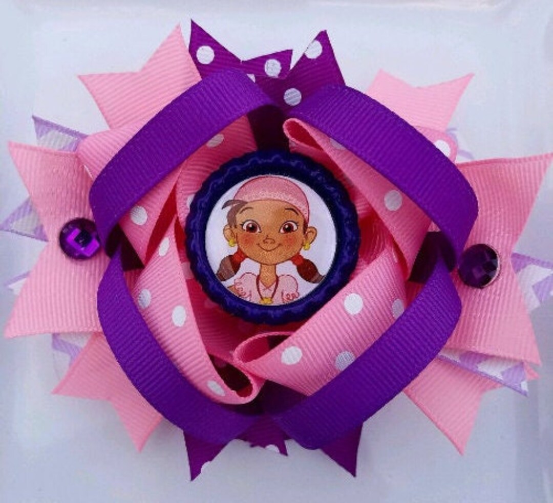 Izzy Pirate Disney Princess Pink Purple Lavender White Bottle Cap Hair ...