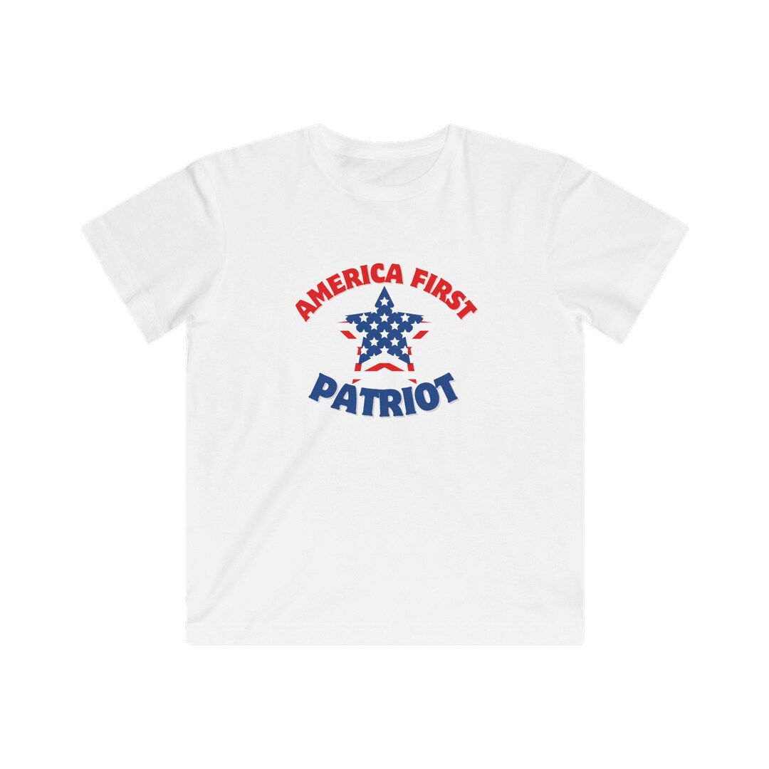 America First Patriot Kids Fine Jersey Tee, Revolution Apparel 1776 - Etsy