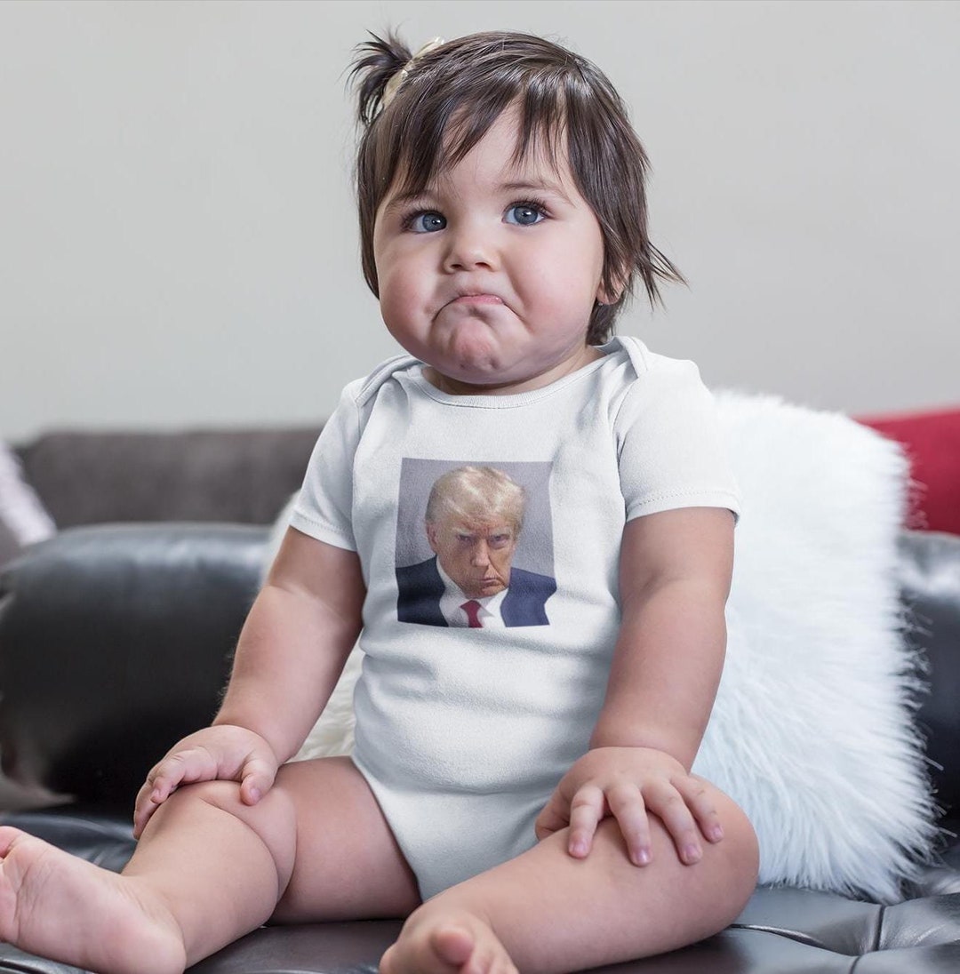 Trump Mugshot Baby Onesie®, MAGA Baby Onesie, President Trump Infant ...
