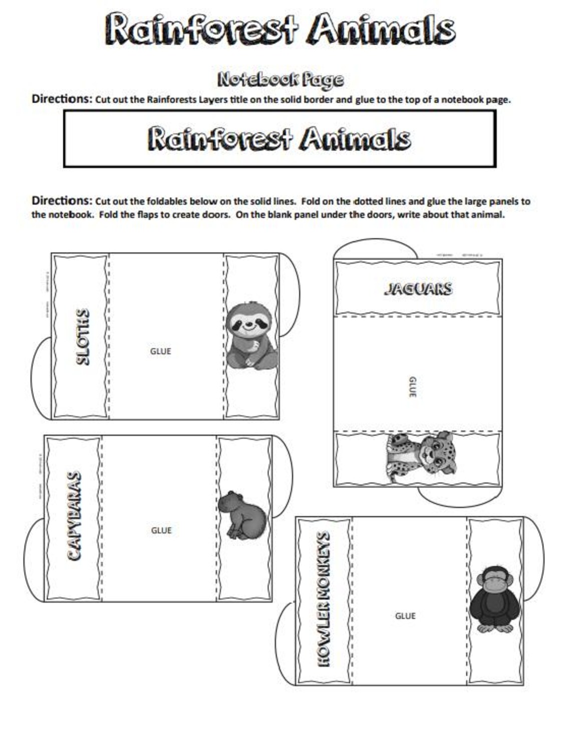 Rainforest Habitat Unit Digital Download - Etsy