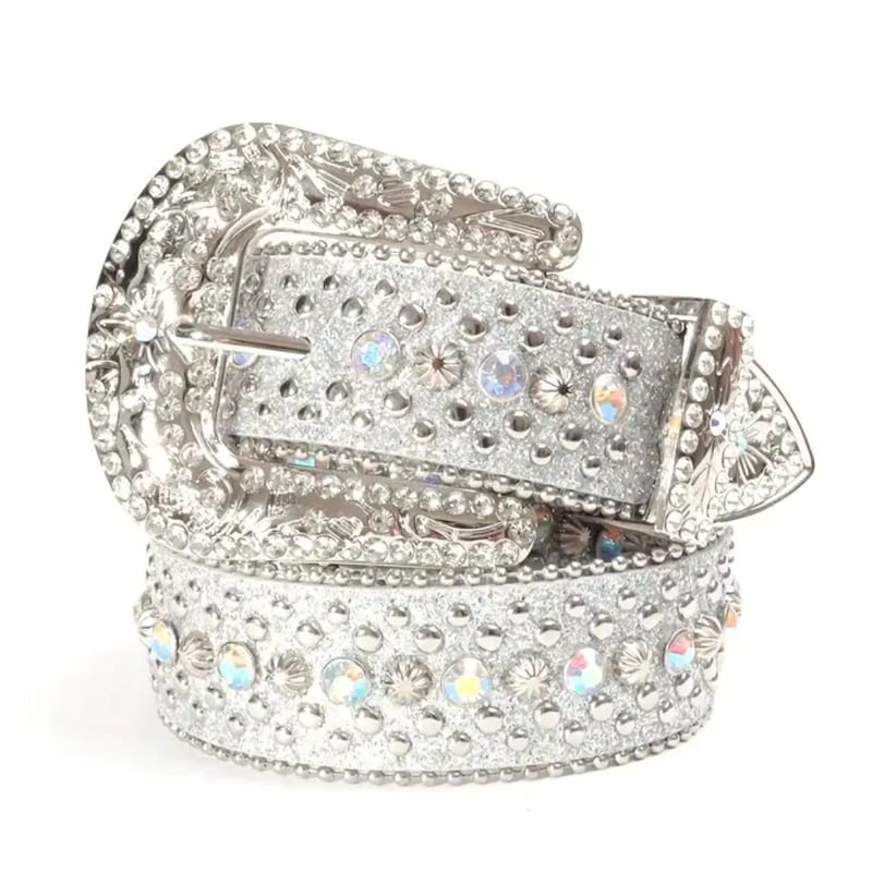 Rhinestone Belt - Etsy