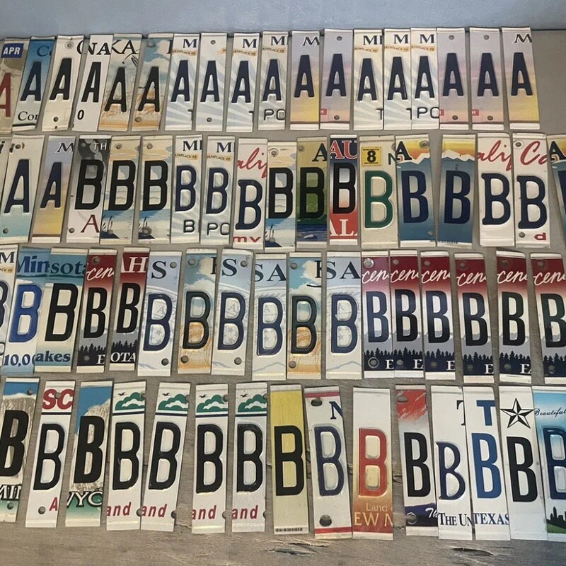 License Plate Letters - Etsy