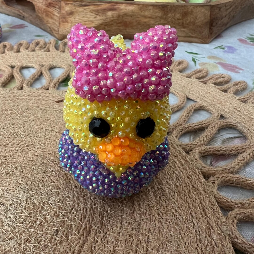 Daisy Duck Bedazzled Disney Cheer Beaded Duck Toy - Pink, Yellow ...