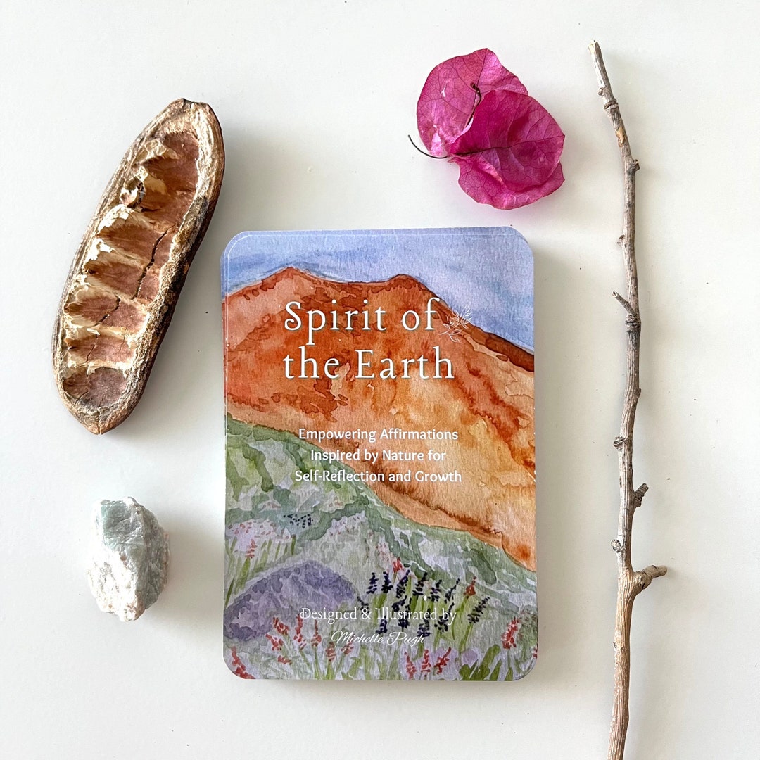 Nature-inspired Positive Affirmation Card Deck, Hand-painted Watercolor ...