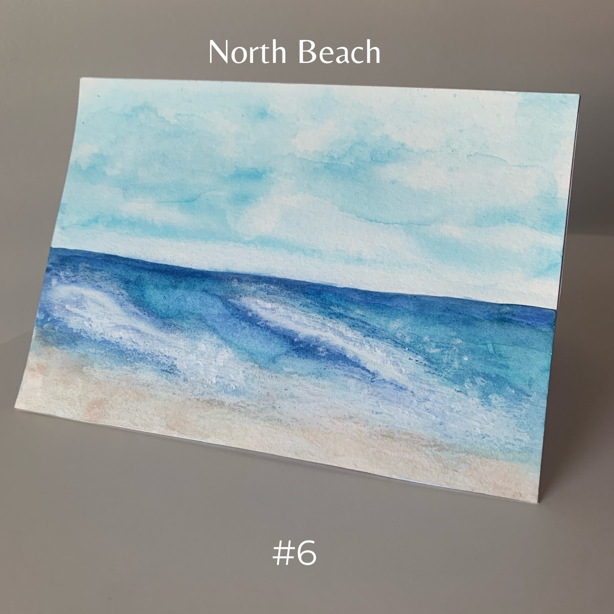 Hand Painted Original Ocean Watercolor Art Greeting Cards,5x7 Blank ...
