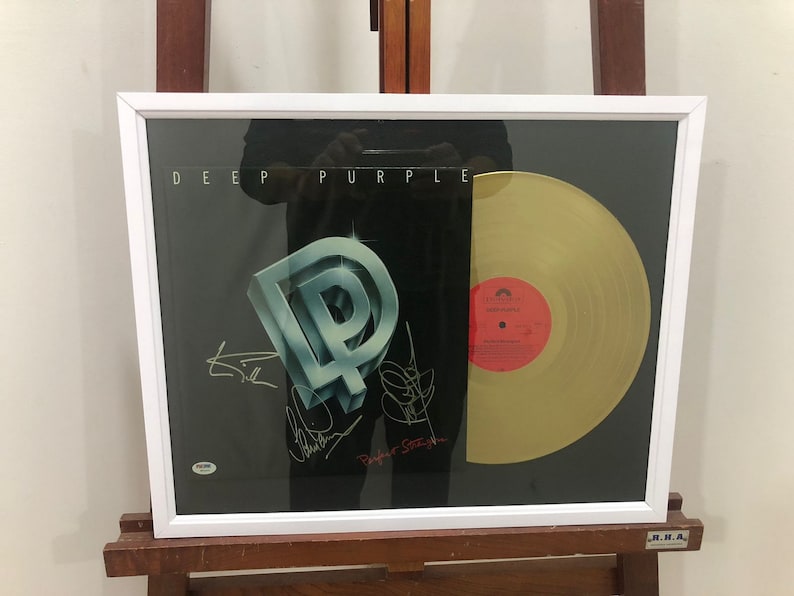 Deep Purple Perfect Stranger LP Autographed Vinyl Disc Gold Record ...