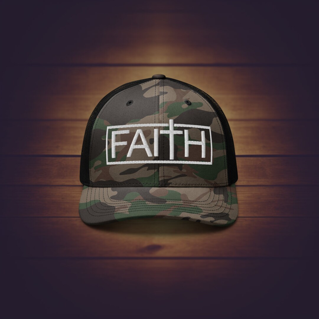 Faith Cross Camouflage Trucker Hat: Christian Gift - Etsy