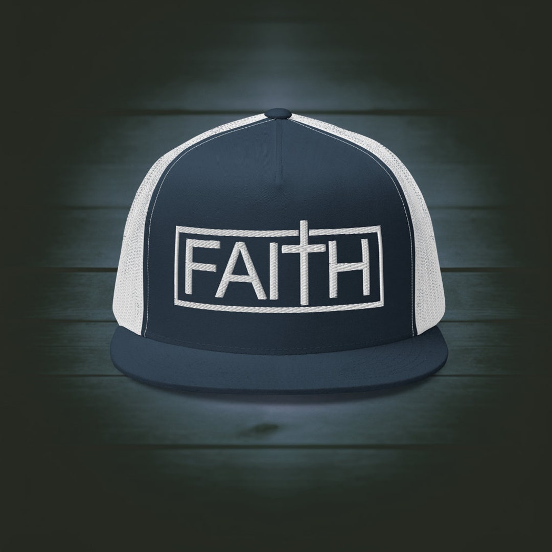 Faith Christian Truckers Hat Religious Cross Gift Love and Grace Bible ...