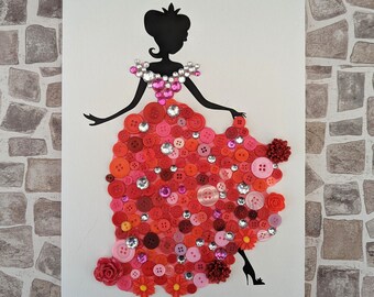 Princess Button Art - Etsy