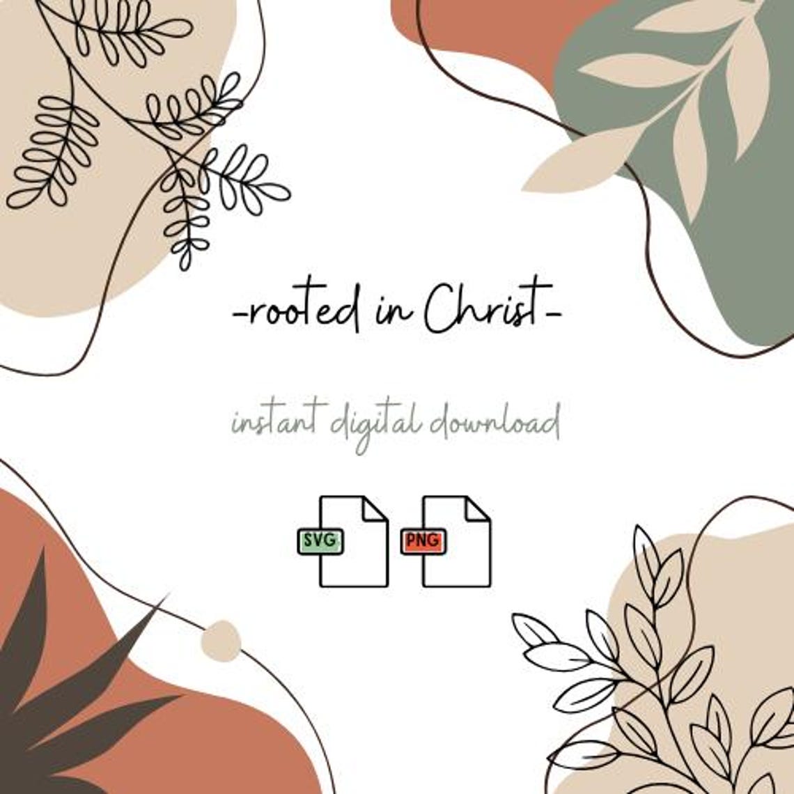 Rooted in Christ Svg, Christian Svg, Inspirational Svg, Bible Quotes ...