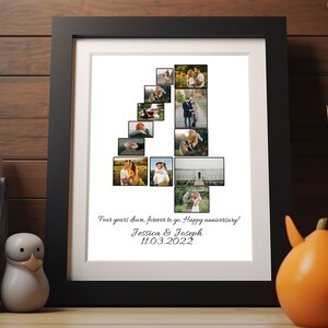 Fourth Years Together Personalized Photo Collage, 4 Year Anniversary ...