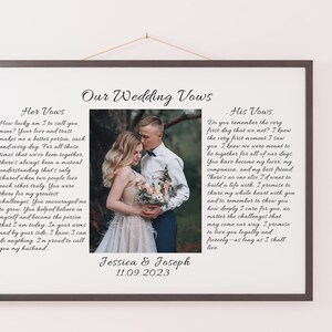 Personalized Wedding Vow Poster, Wedding Anniversary Gift, Wedding Vows ...