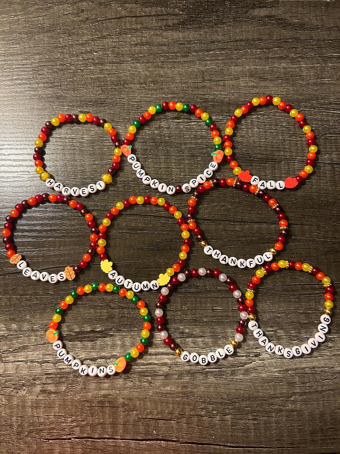 Fall/thanksgiving Bracelets - Etsy