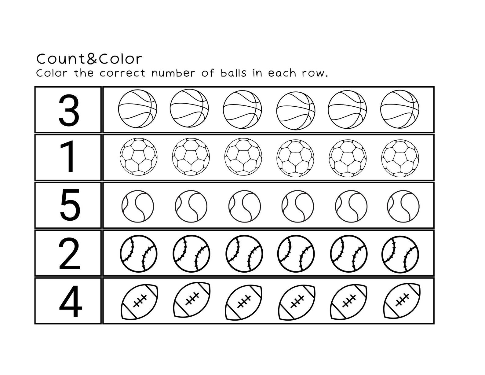 Count and Color Worksheet - Etsy