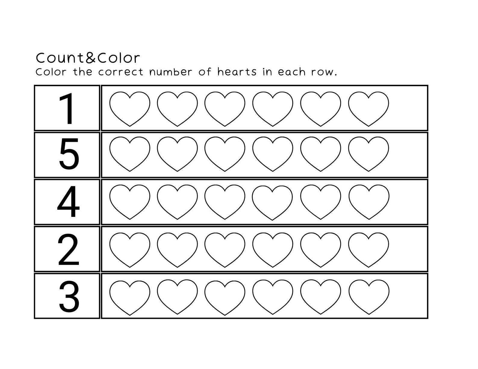 Count and Color Worksheet - Etsy