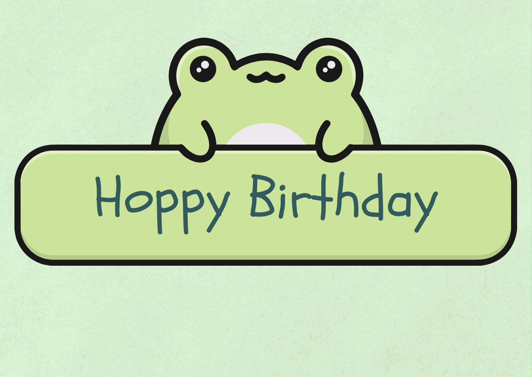 Frog Hoppy Birthday Card - Etsy