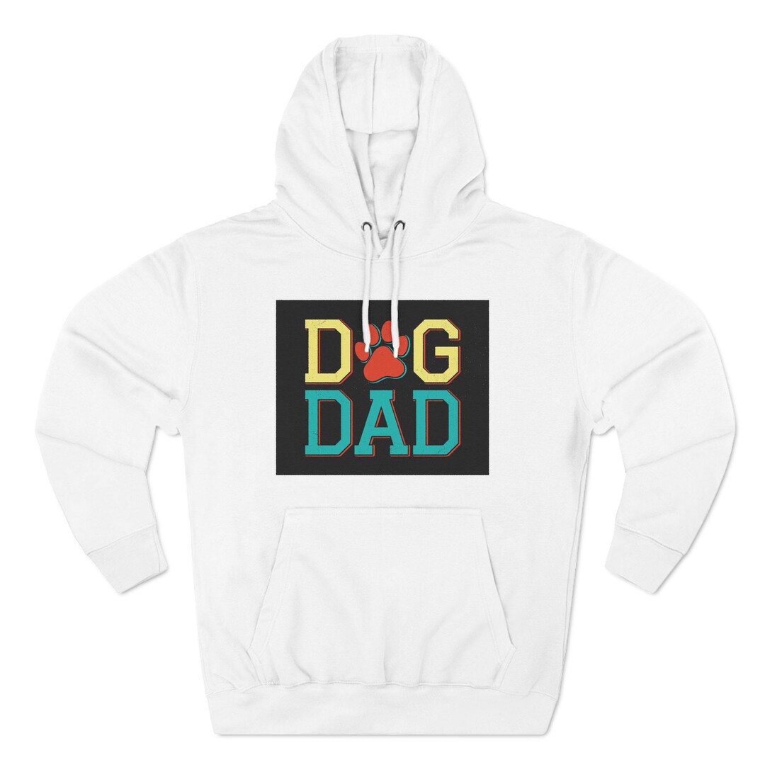 Three-panel Fleece Hoodie, Dog Dad, Hoodie for Dog Dad,personalized Dog ...