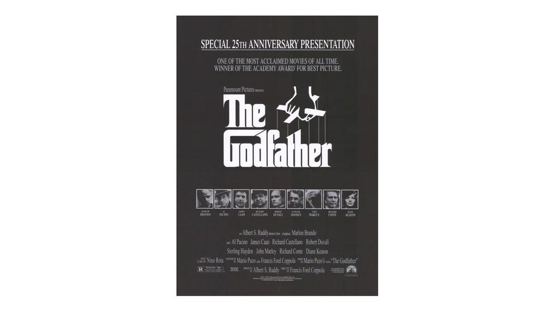Godfather 25th Edition Movie Poster,god Father Digital Download ...