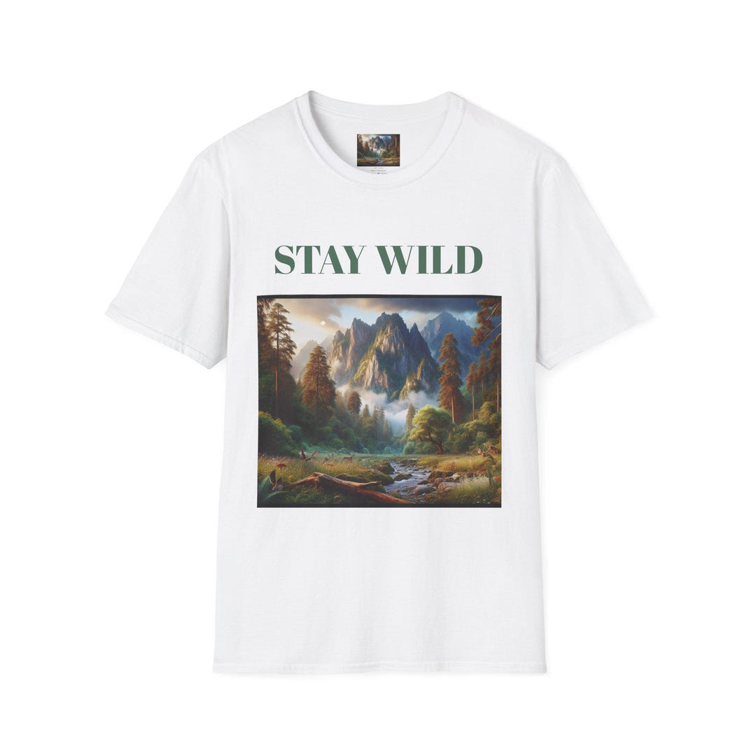Nature Landscape Unisex Soft Style Tee: Outdoor Adventure Hiking Travel ...