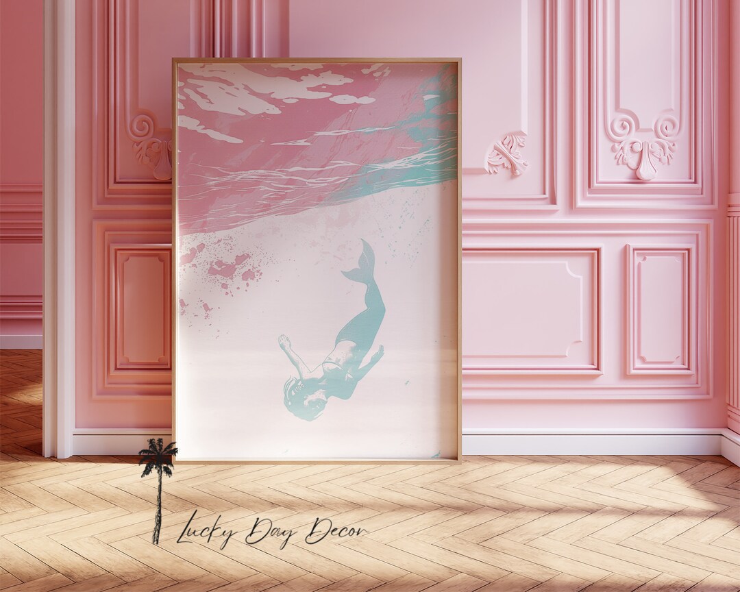 Graceful Mystical Mermaid Mermaid Wall Poster Gift for Mermaid Lover ...