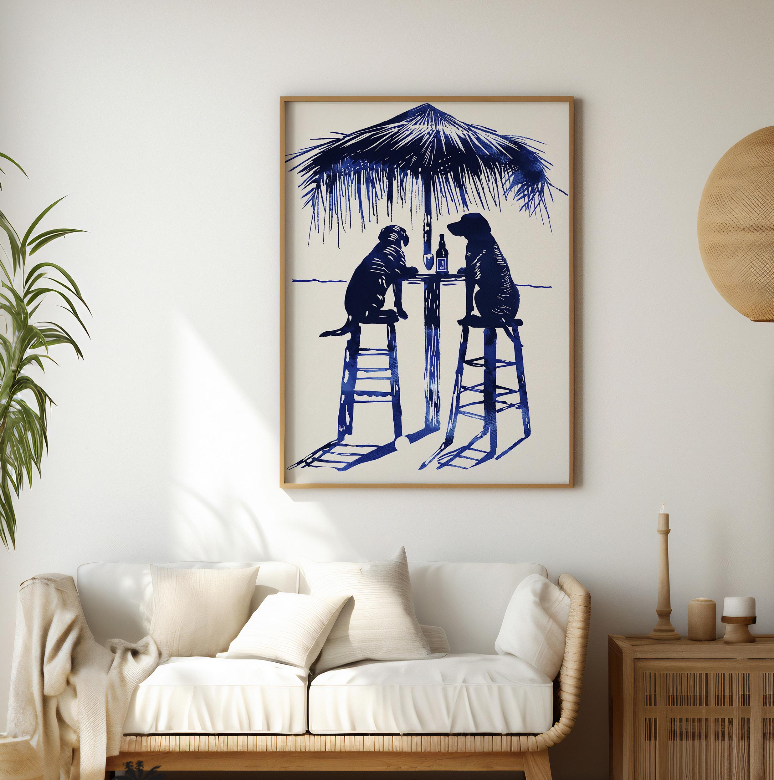 Tiki Bar Dogs | Happy Hour Beach Dogs | Fun Summertime Decor | Relaxing ...