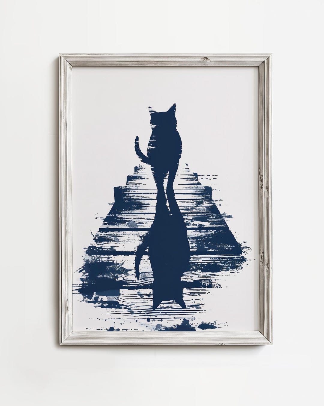 Dock Walking Cat | Beach Lake Cat Art | Whimsical Fun Coastal Cats ...