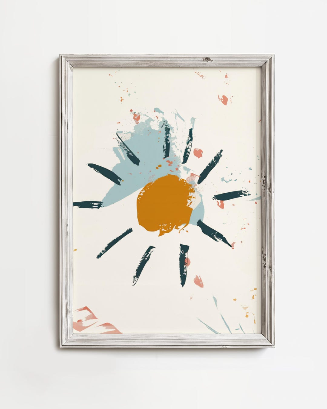Abstract Sunshine Painting | Coastal Beach Home Art | Simple Rustic ...