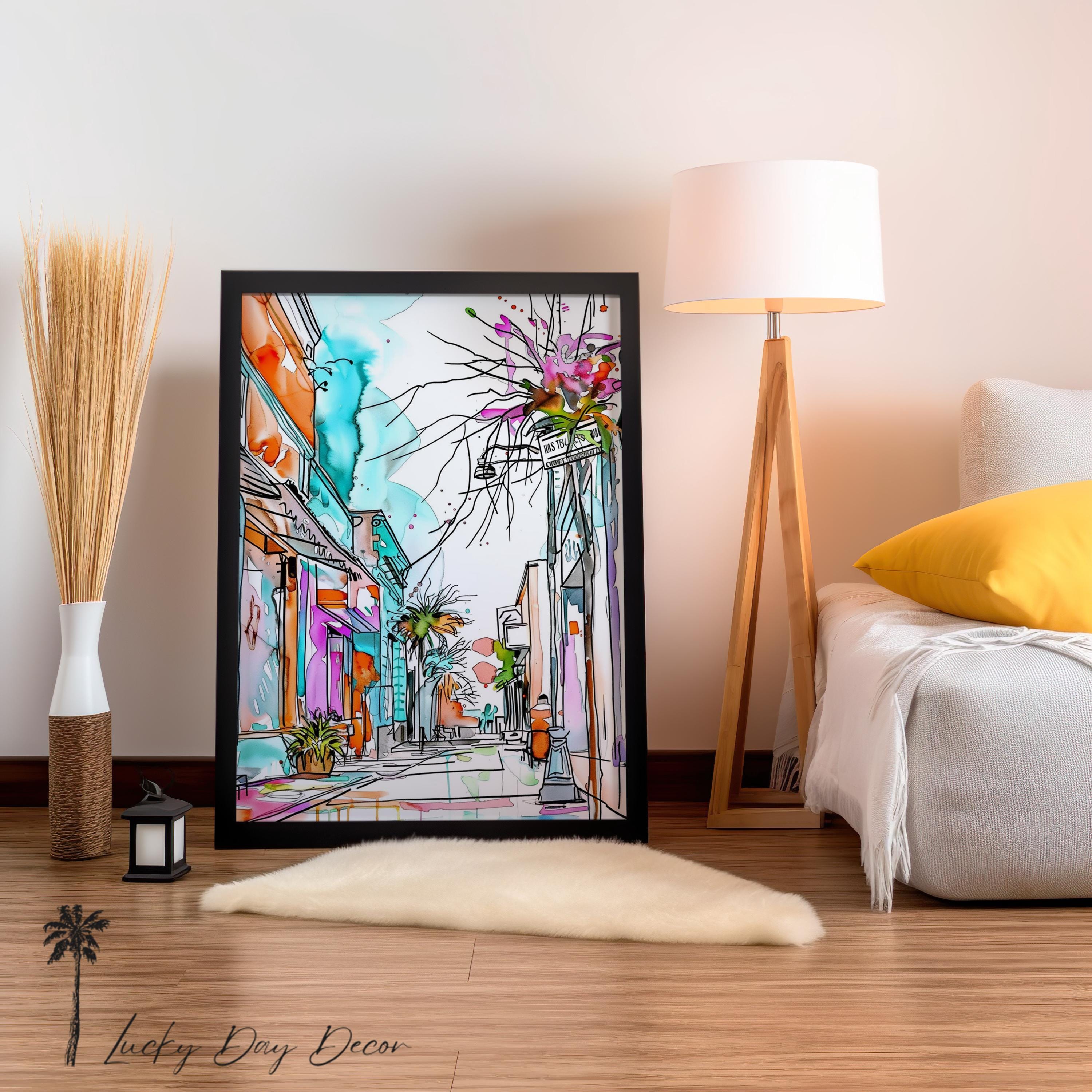 Retro Watercolor Beach Main Coastal Watercolor Prints Vintage Beach ...