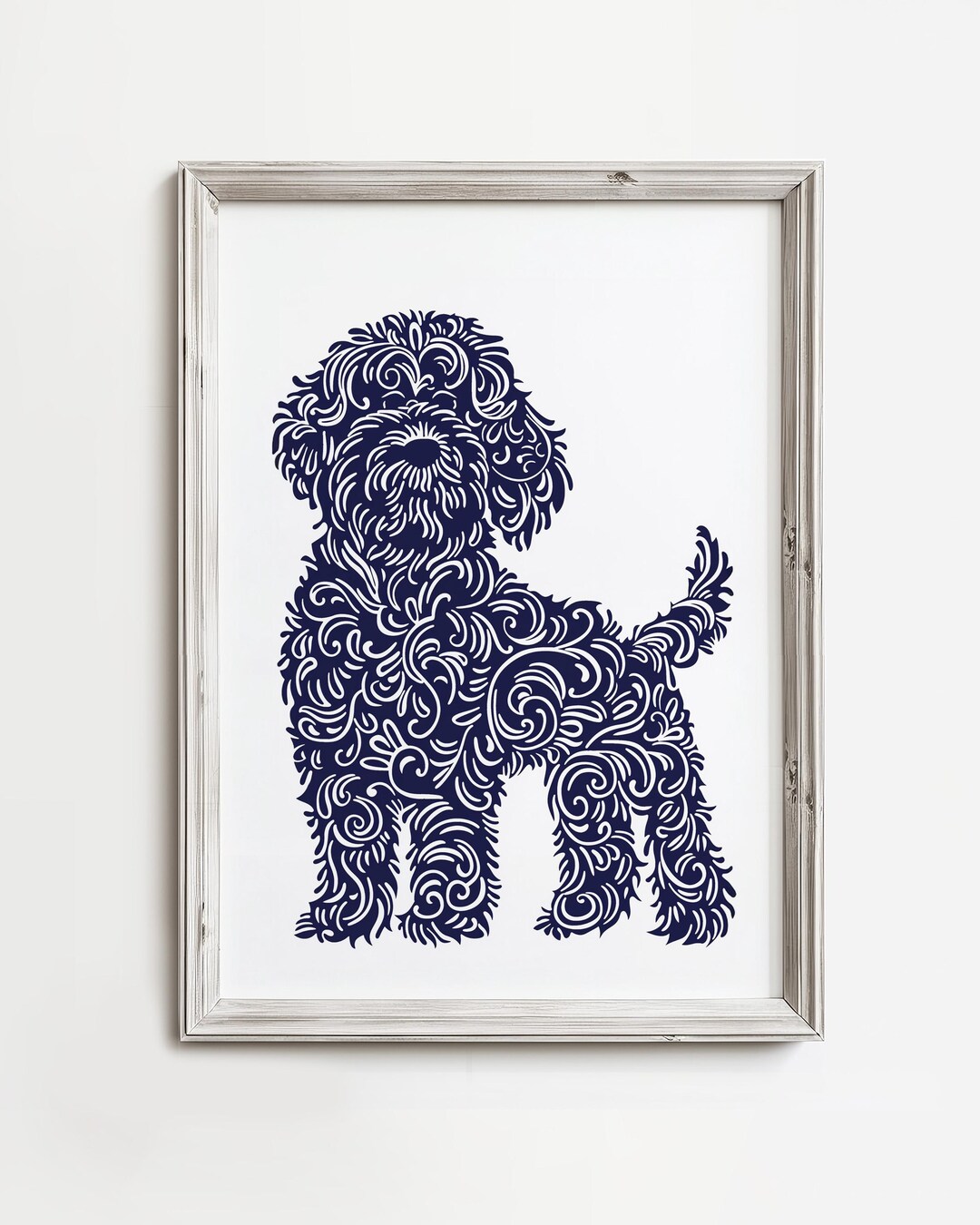 Doodle Dog Sketch | Delightful Dog Art | Simplistic Golden Doodle Print ...