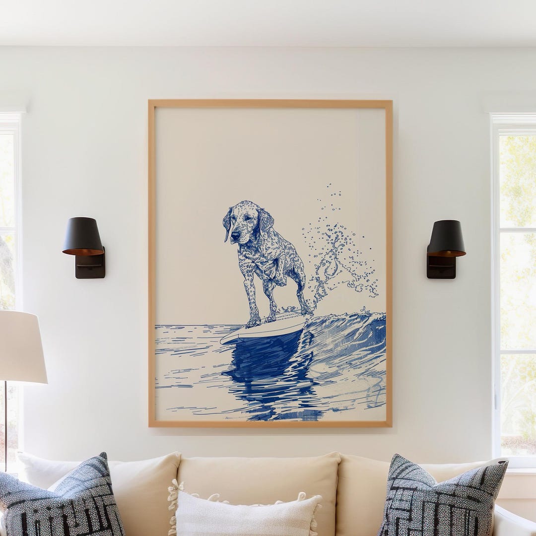 Dog Days on the Coastal Waters Surfing - Simple Beach Days - Dogs in ...