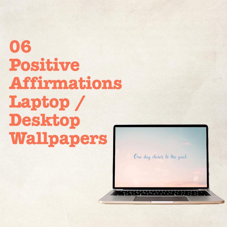 Positive Affirmations Desktop / Laptop Wallpaper, Minimalist Wallpaper ...