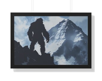 Bigfoot Framed Horizontal Poster: Gift for Sasquatch Enthusiasts - Etsy