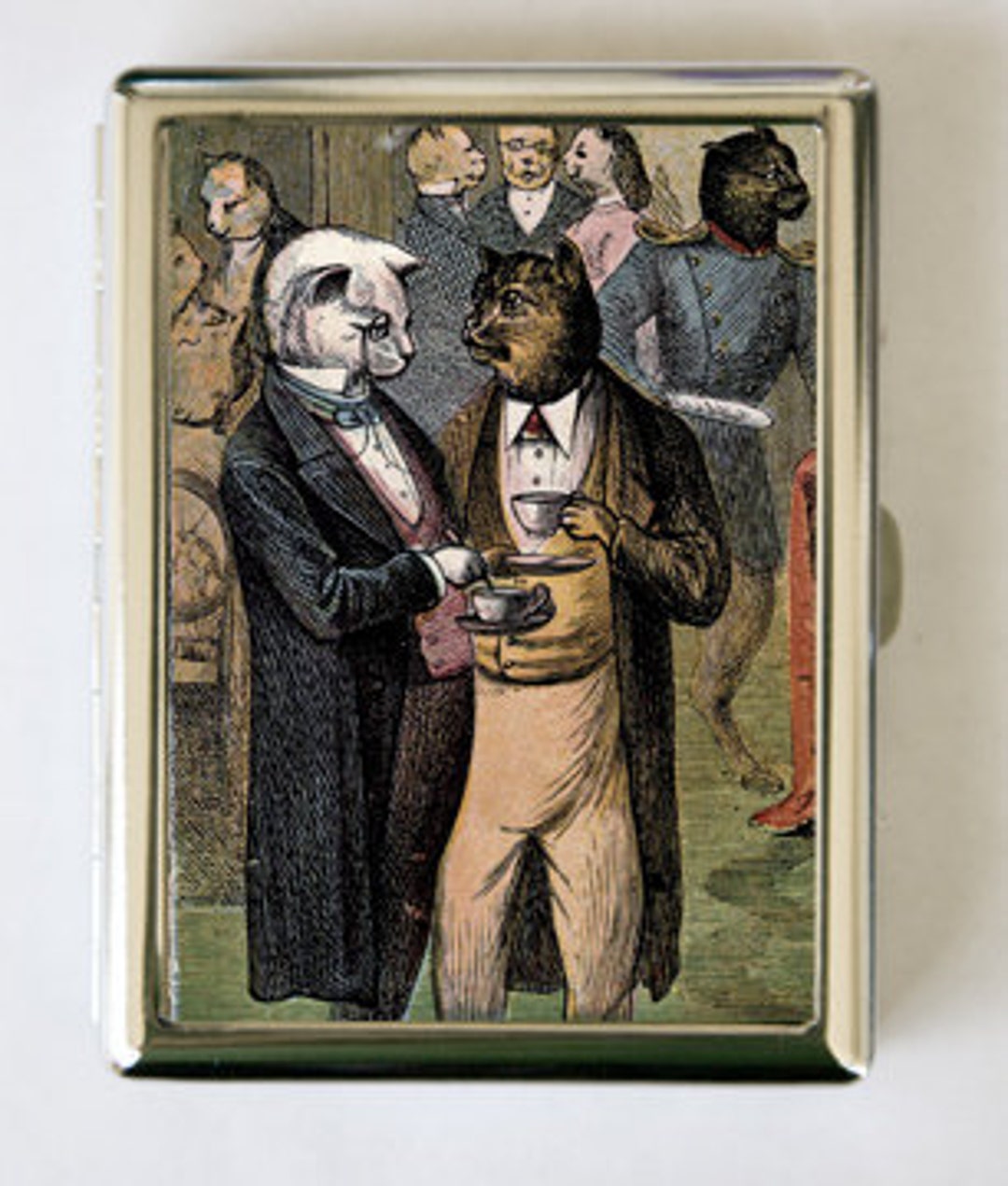 Cats Cigarette Case Wallet Business Card Holder Cute Kitsch ...