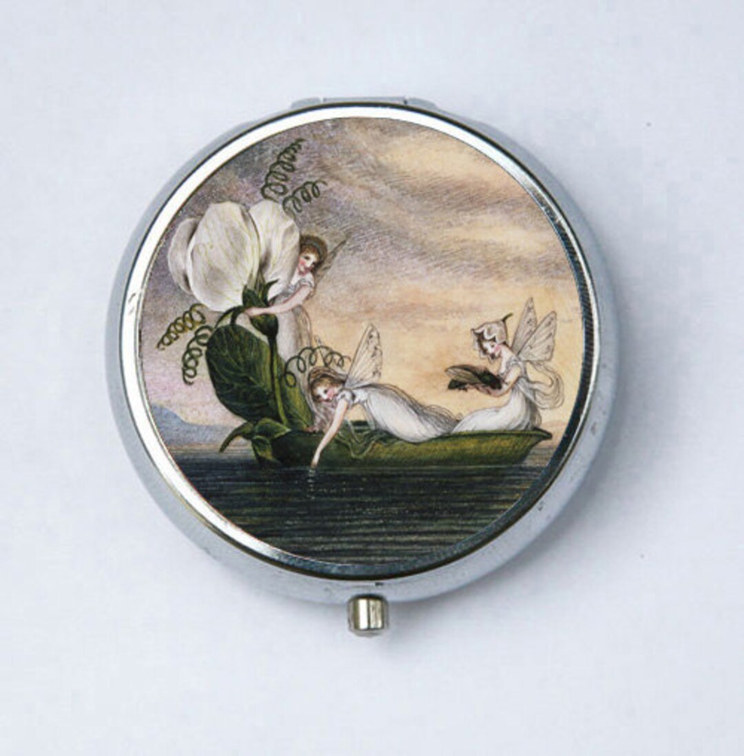 Fairies Sailing on Pea Pod Pill Case Pillbox Pill Holder - Etsy