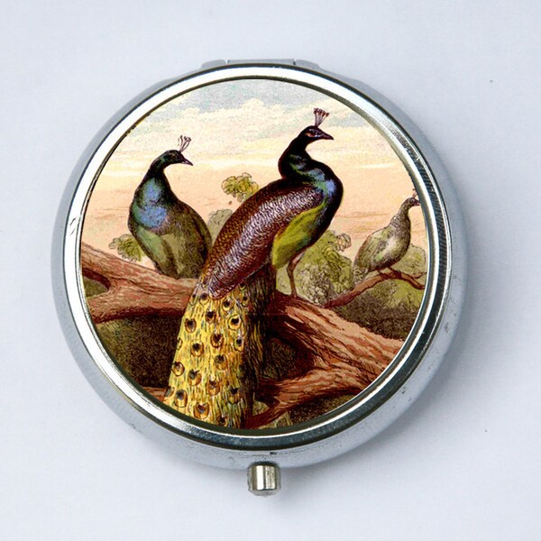 Peacock Pillbox - Etsy