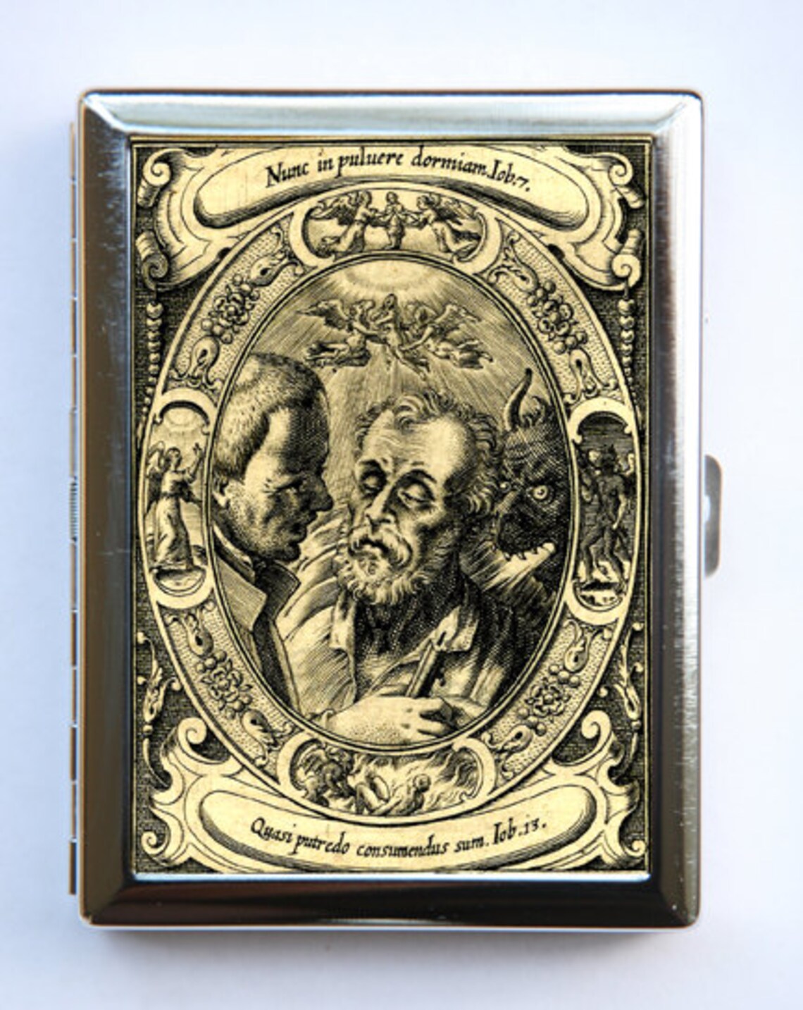 Memento Mori Dying Man Cigarette Case Wallet Business Card Holder ...
