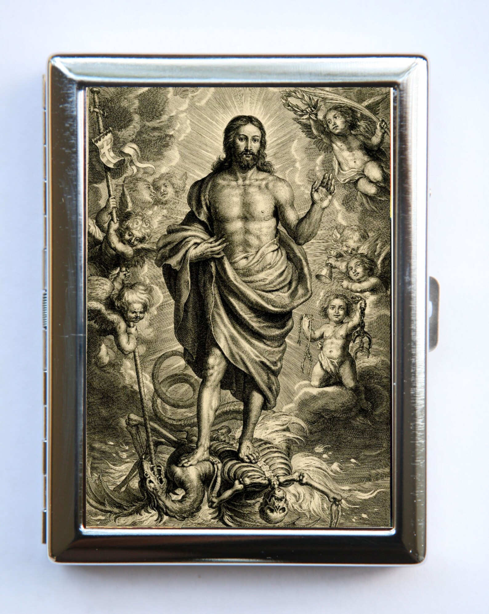 Allegory of Death Christ Skeleton Cigarette Case Wallet | Etsy