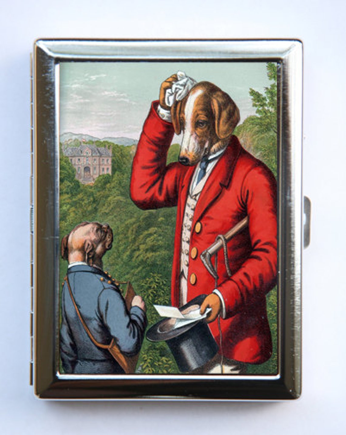 Dog Cigarette Case Wallet Business Card Holder Funny Humor - Etsy