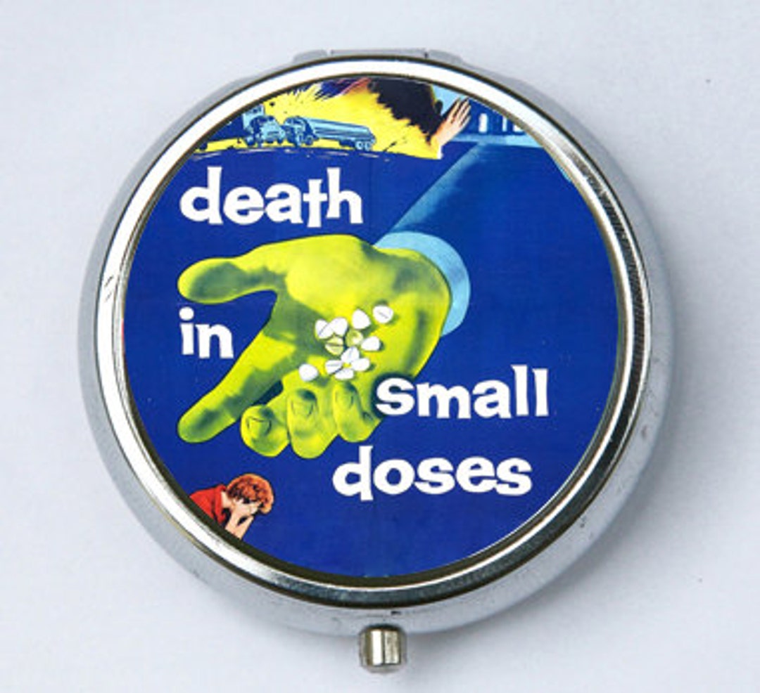 Death in Small Doses Pillbox Pill Case Box Holder Pulp Odd - Etsy