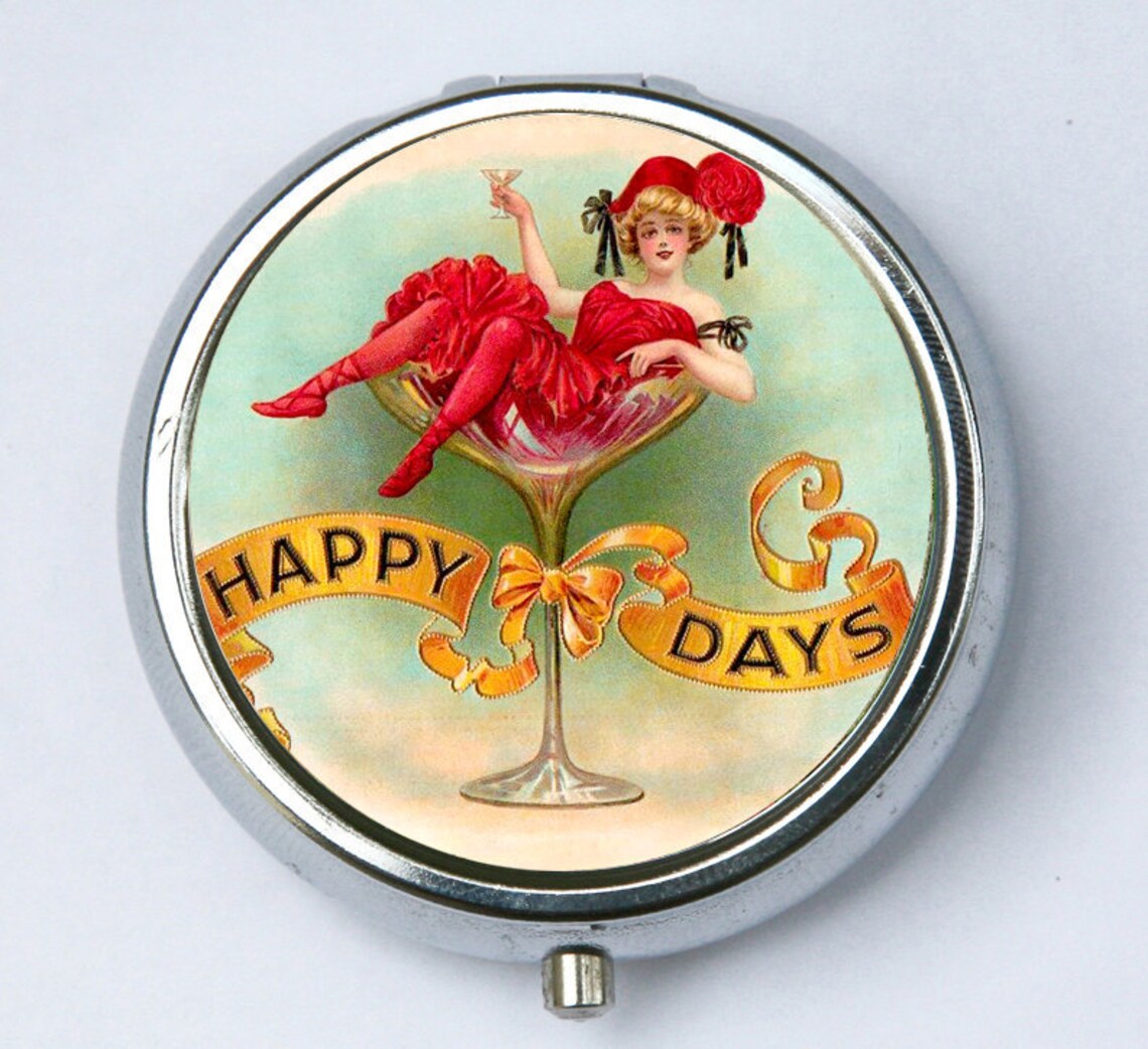 Happy Days Pill Case Pillbox Holder Pill Boxes Victorian | Etsy