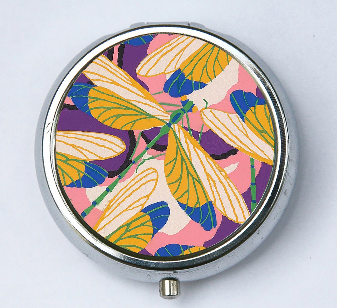 Art Nouveau Dragonflies Pill Case Pillbox Pill Holder Design Pattern - Etsy