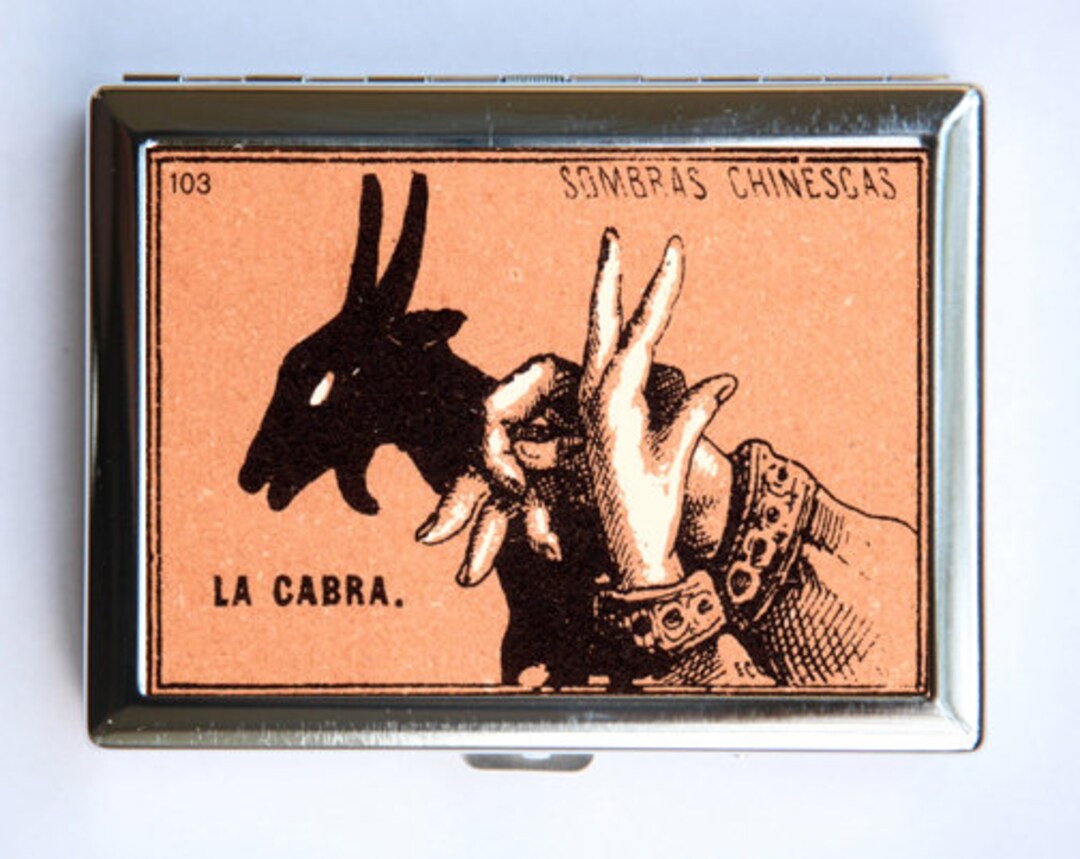 La Cabra Goat Shadow Animal Cigarette Case Wallet Business Card Holder ...