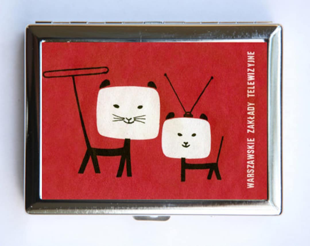 TV Cats Safety Match Cigarette Case Wallet Business Card Holder - Etsy